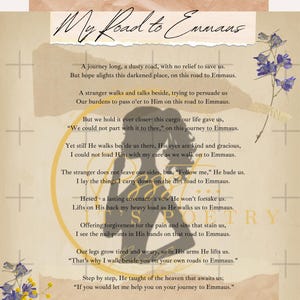 My Road to Emmaus Poem - Pdf, Printable, Christian, Faith, Jesus ...
