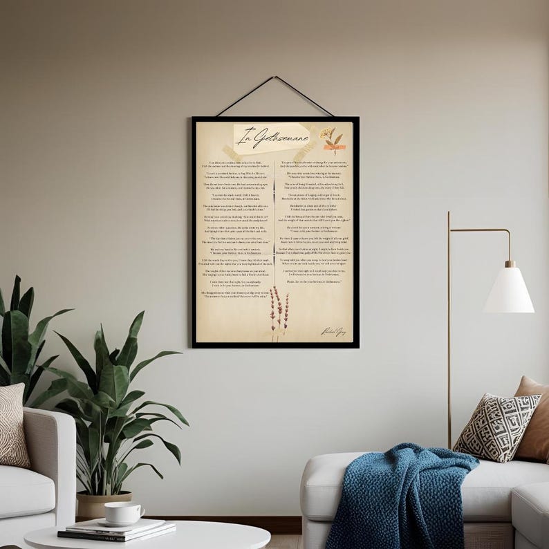 In Gethsemane Poem- Pdf, Printable, Christian, Faith, Jesus, Christ ...