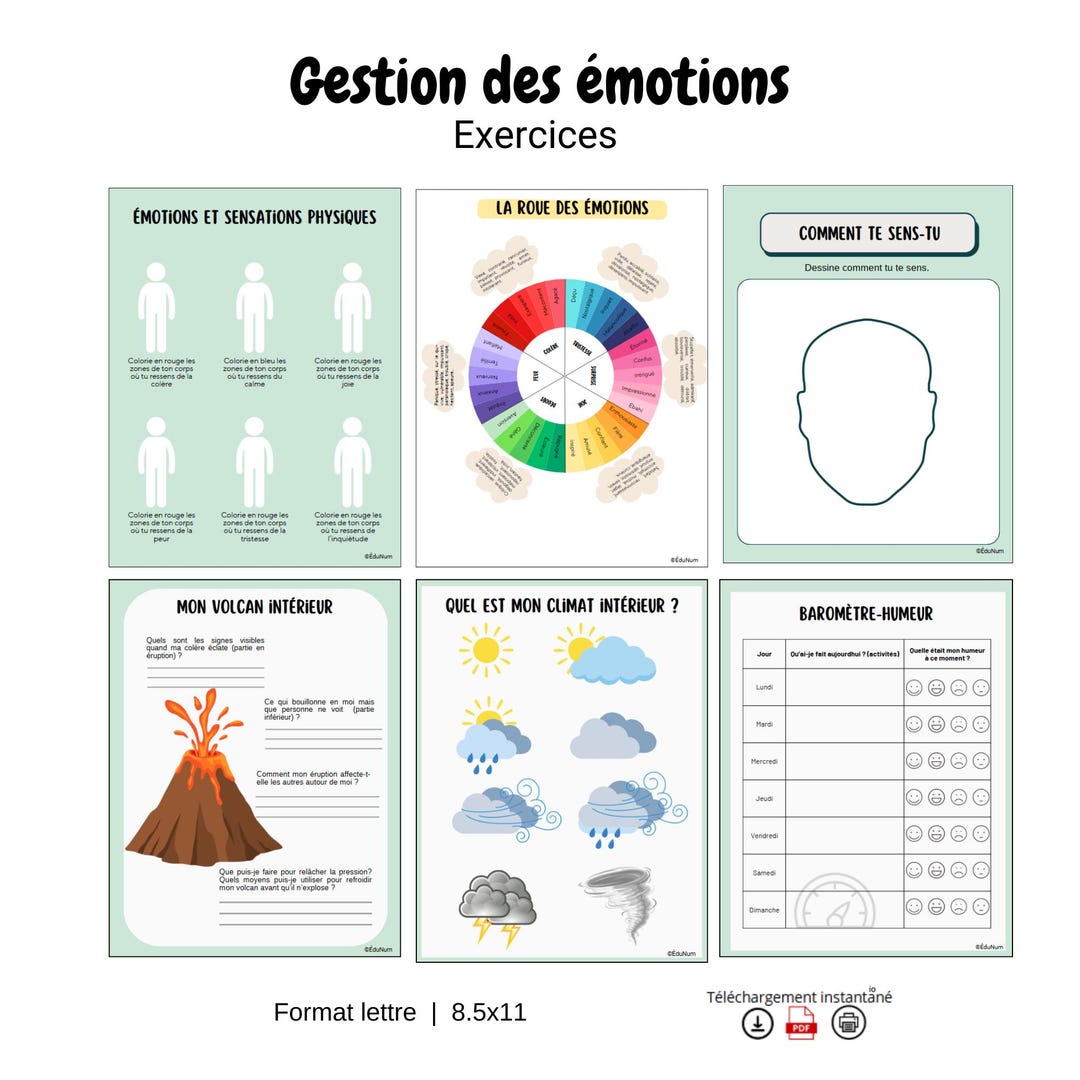 Managing Emotions - Exercises - Etsy