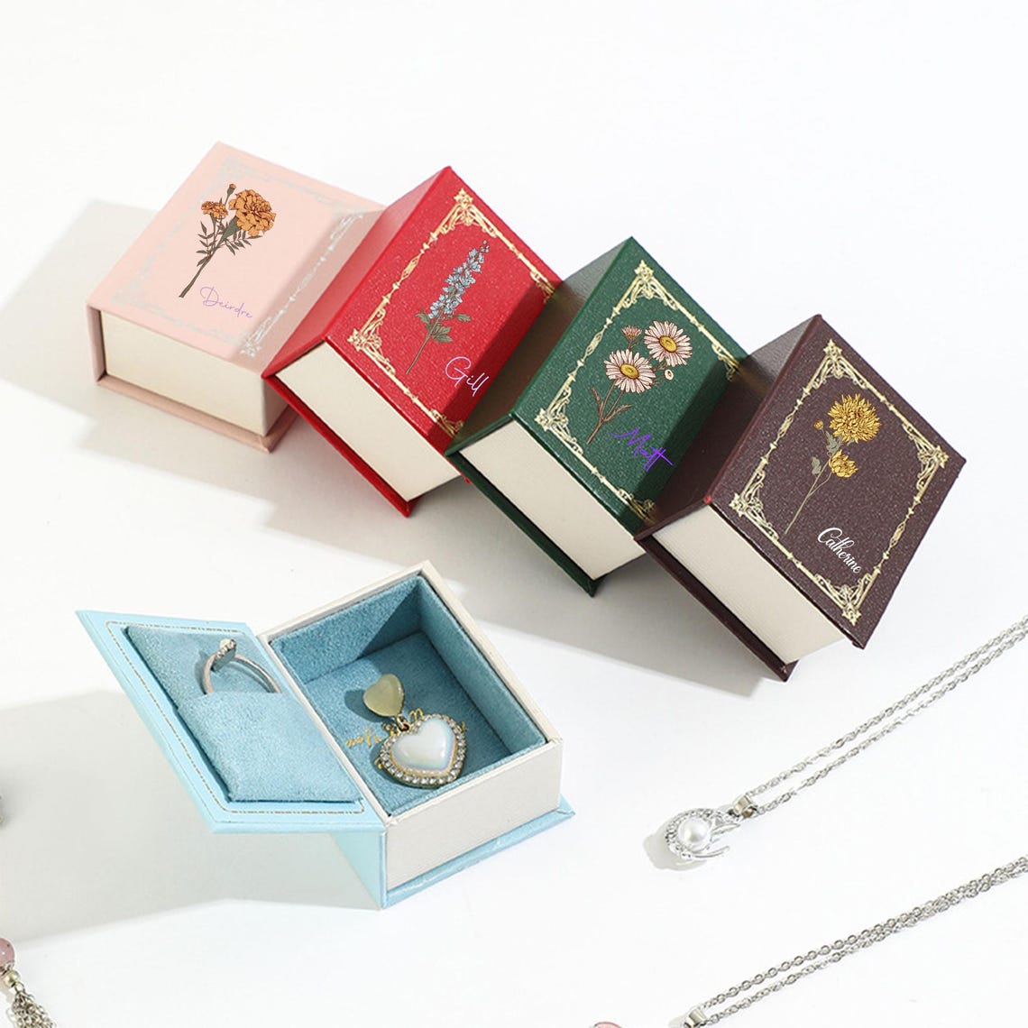 Personalized Wedding Ring Holder Custom Book Ring Box Unique Ring ...