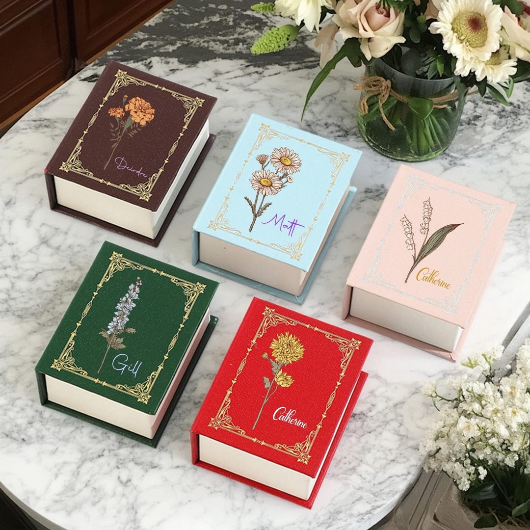 Personalized Wedding Ring Holder Custom Book Ring Box Unique Ring ...