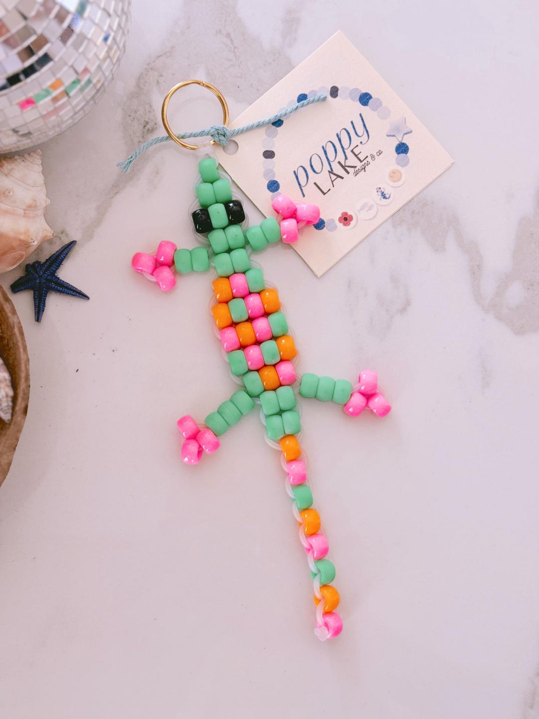 Beaded Lizard Keychain - Etsy