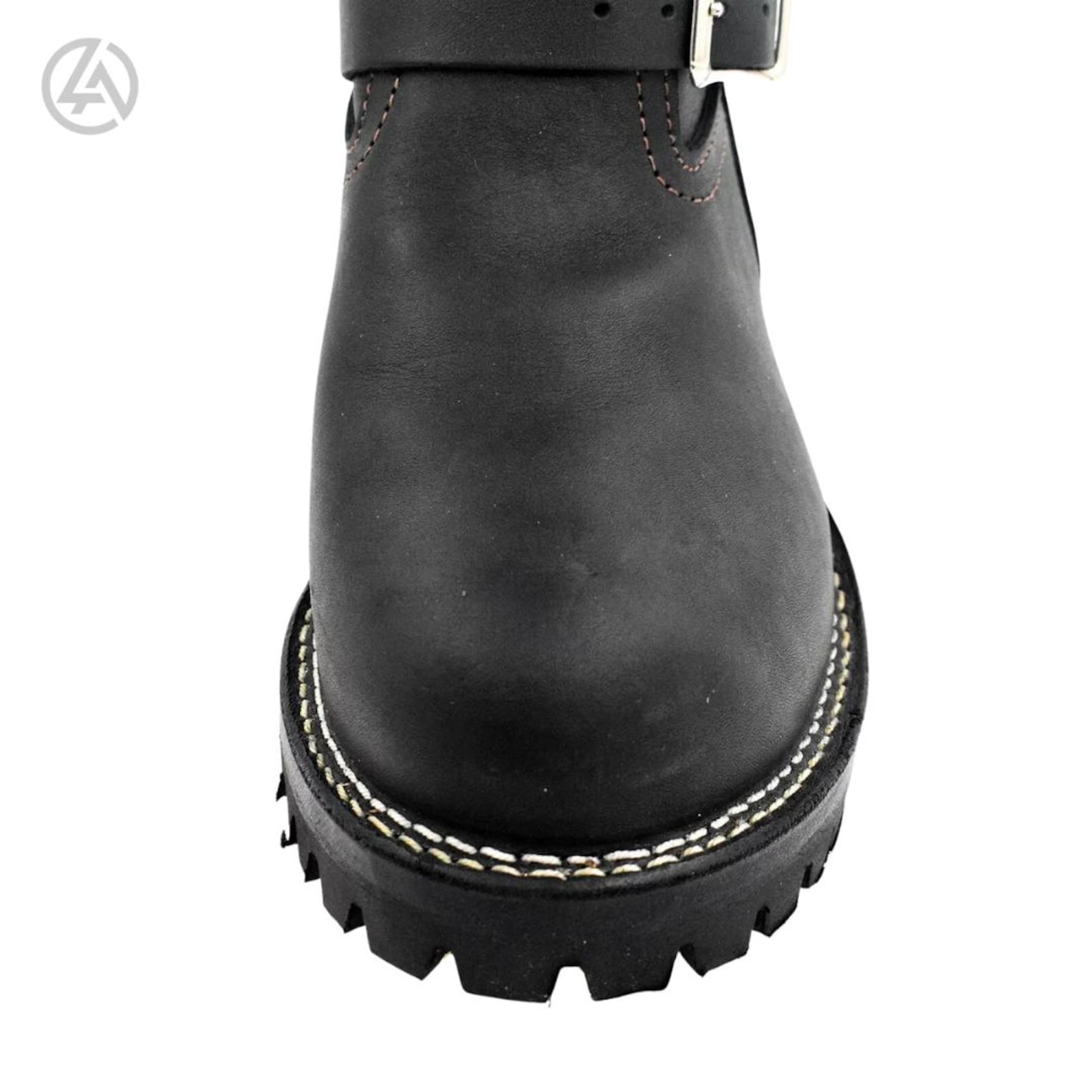 Men’s Black Leather Engineer Boots – Tall Motorcycle Boots With Double ...