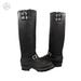 Men’s Black Leather Engineer Boots – Tall Motorcycle Boots With Double ...