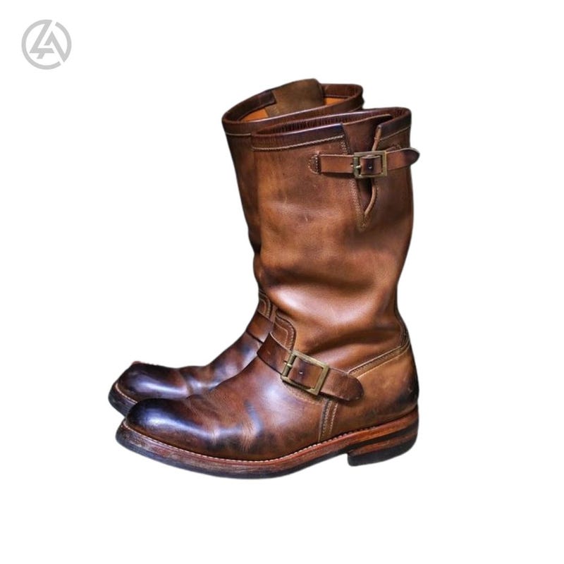 Mens Retro Biker Boots - Etsy UK