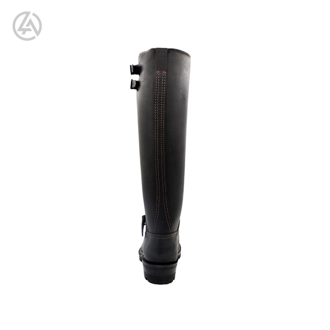 Men’s Black Leather Engineer Boots – Tall Motorcycle Boots With Double ...