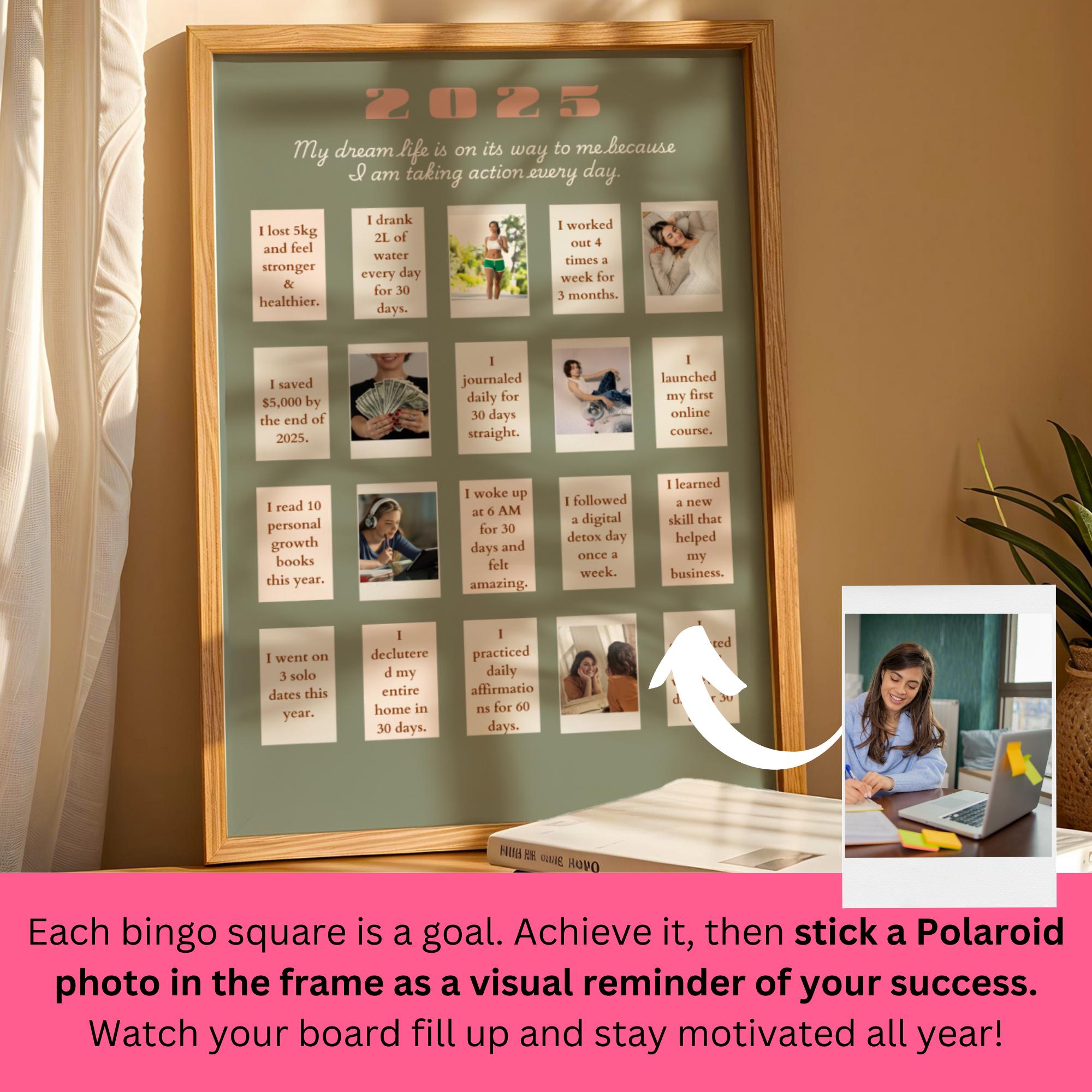 Vision Board Bingo: 2025 Goal Tracker, Manifestation Kit (PDF) - Etsy