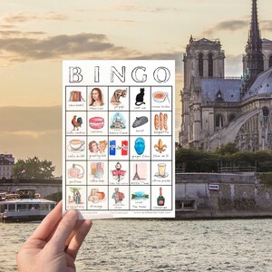 Paris Travel Bingo Card - Printable - ONE Card - Digital Download ...