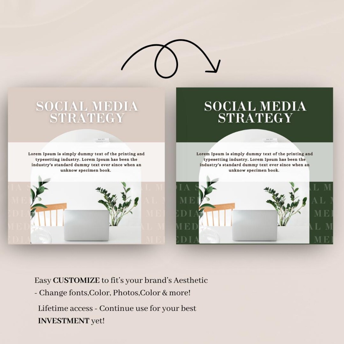 50 Instagram Post Templates: Social Media Marketing (canva) - Etsy