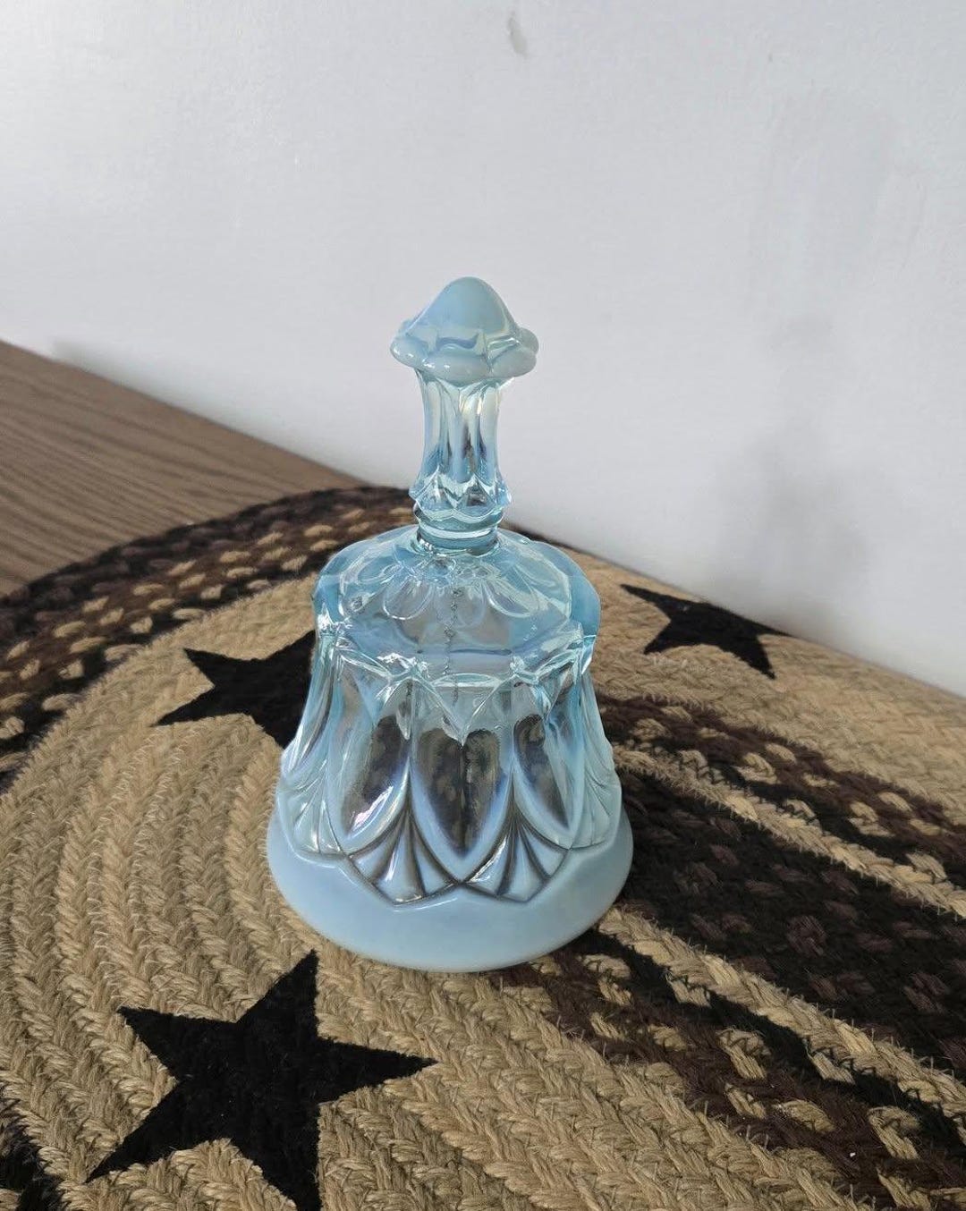 Fenton Opalescent Whitton Bell, Fenton Blue Bell - Etsy