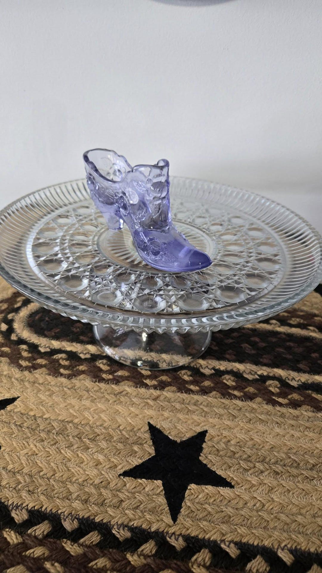Fenton Shoe Purple, Fenton Shoe Lavender, Vintage Fenton Shoe Slipper ...