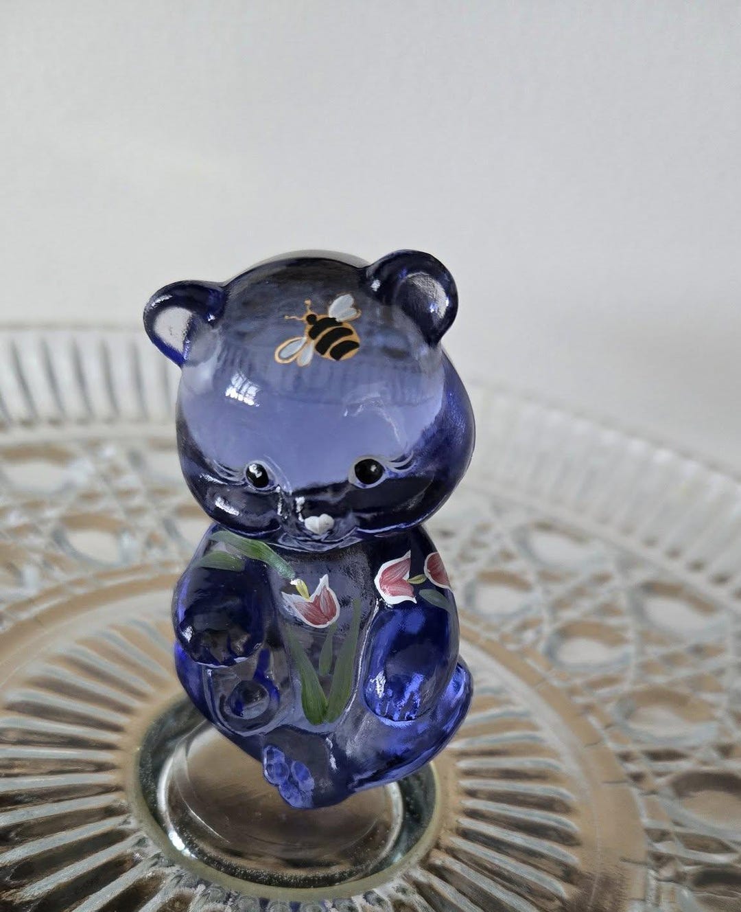 Fenton Glass Purple Bear, Fenton, Fenton Glass, Fenton Bears, - Etsy