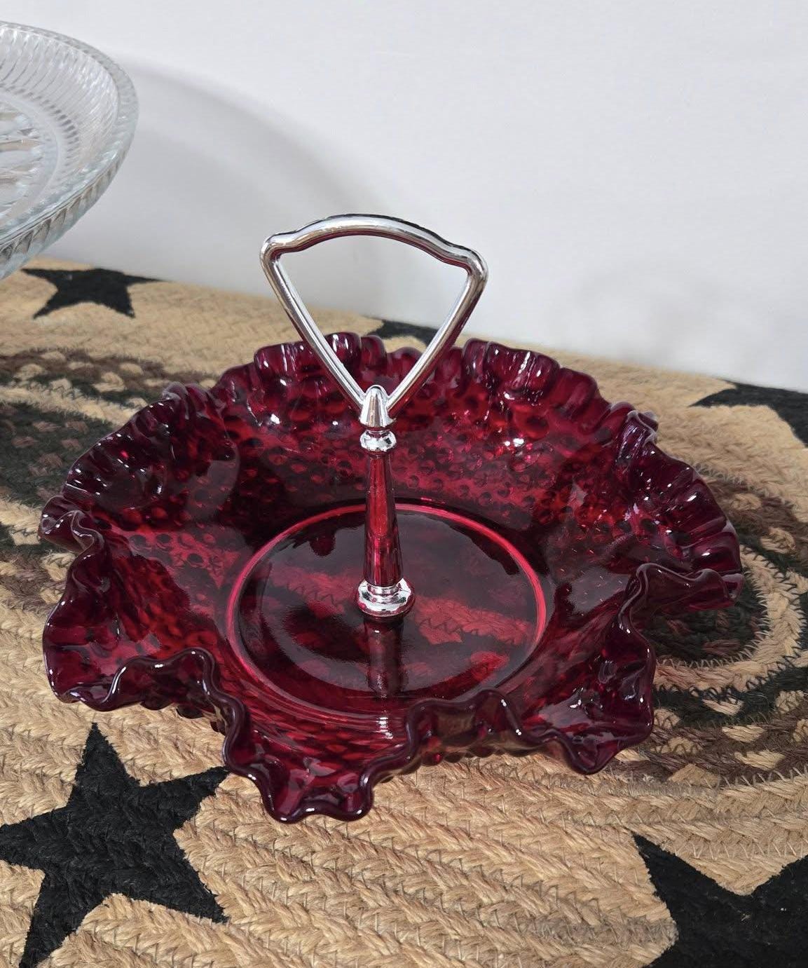 Fenton Ruby Red , Fenton Ruby Red Dish, Fenton Ruby Red Candy Dish - Etsy
