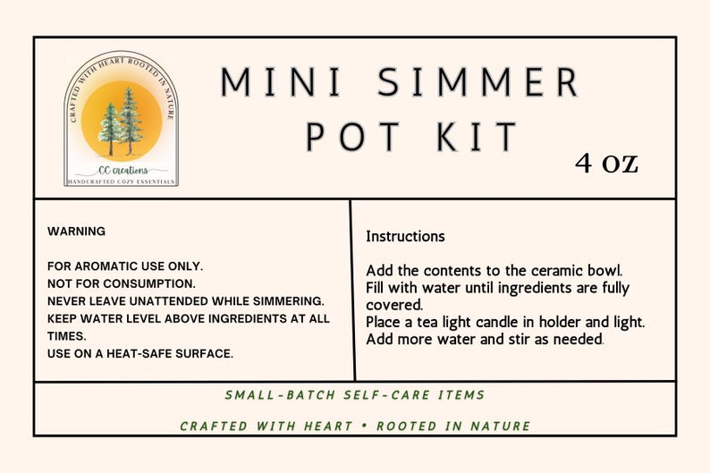Mini Simmer Pot Kit | Ceramic Bowl, Tea Light Burner | Gift Ready - Etsy