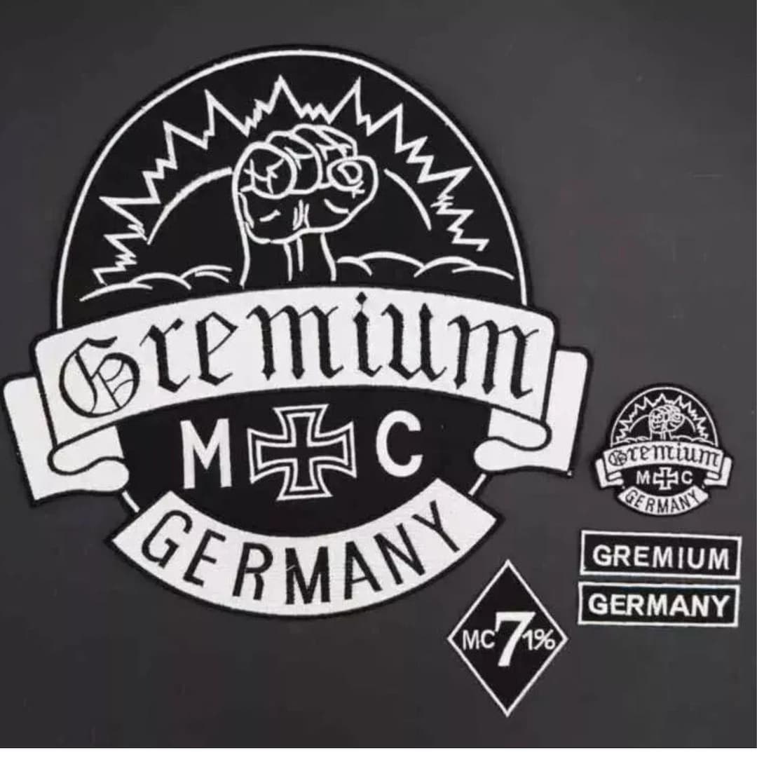 Gremium Germany MC Embroidery Flicken Set - Hochwertige Biker Jacken ...