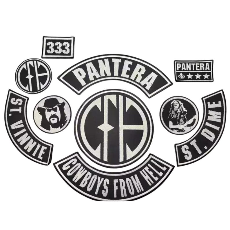 Embroidered Pantera CFH Full Patch Set – 10PCS, Heavy Metal Patches for ...