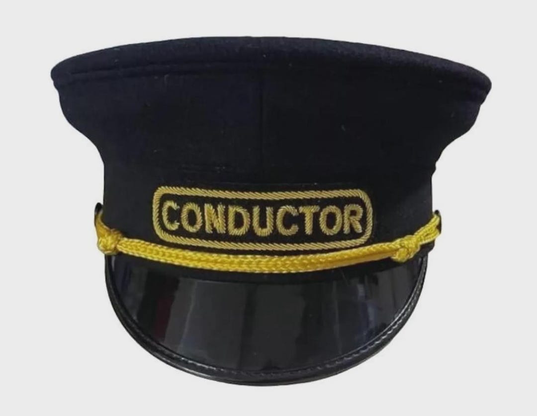 Train Conductor Cap – Railroad Officer Style Hat | Vintage Railway ...