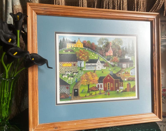 1996 Signed Limited Edition Folk Art Print by Deborah K. Mayo – Framed ...