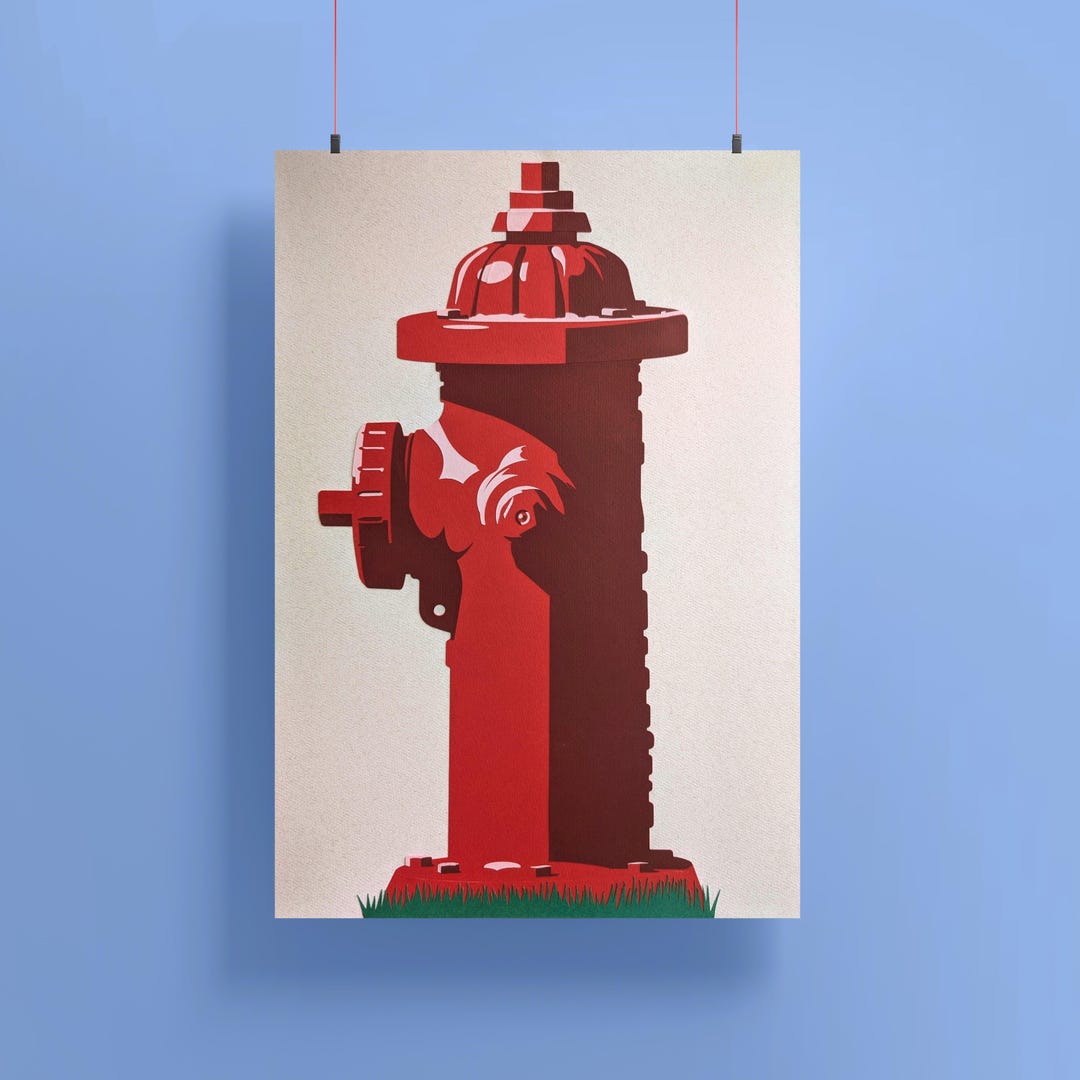 Handmade Pop Art Fire Hydrant Paper Cut Art - Etsy
