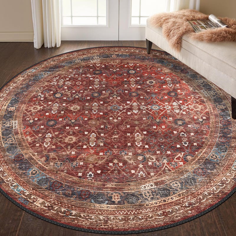 Large Round Rug - Etsy
