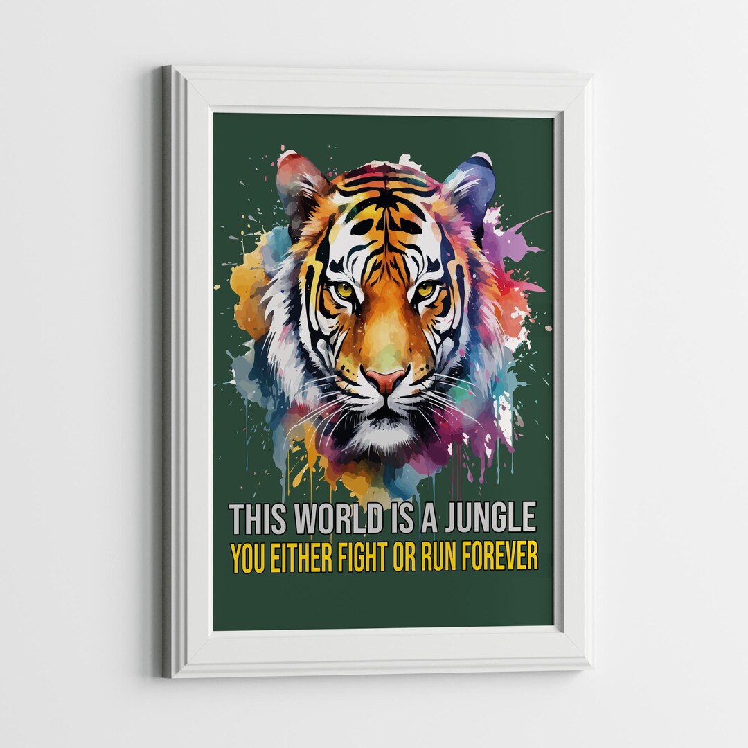 Tiger Wallpaper - Tiger Poster - Motivational Wall Art | Tiger Wall Art ...