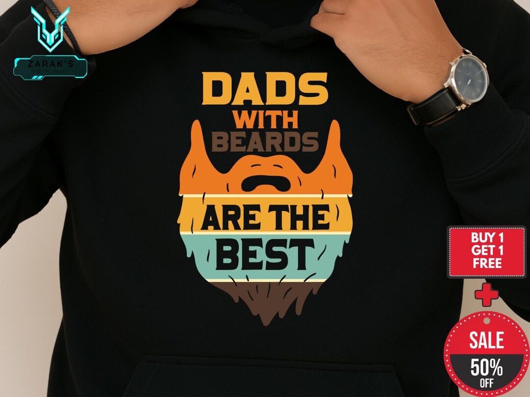 Dads With Beards Are the Best PNG, Dads With Beards Fathers Day Gift ...