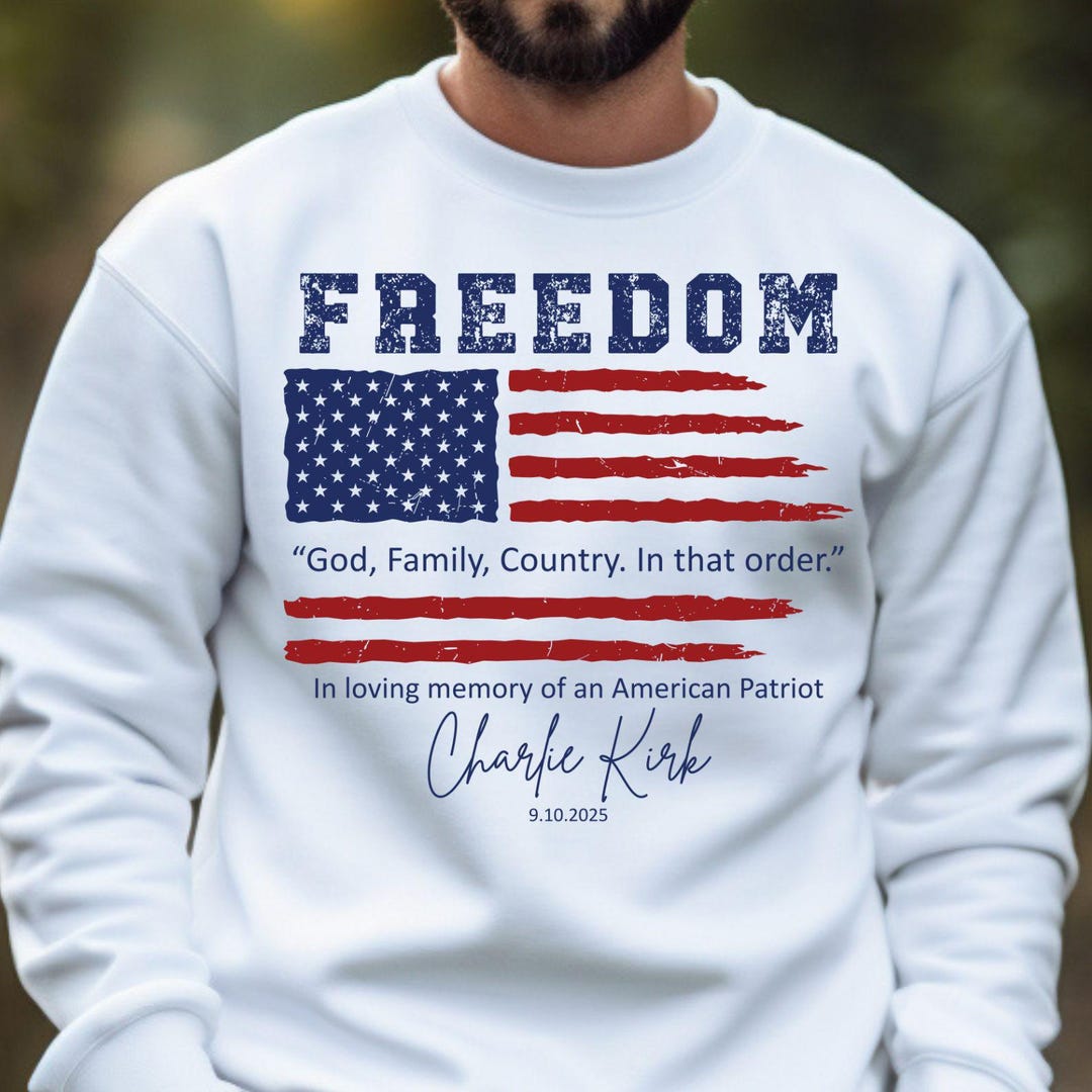 Freedom Charlie Kirk PNG, Patriotic Tribute Charlie Kirk Design for ...