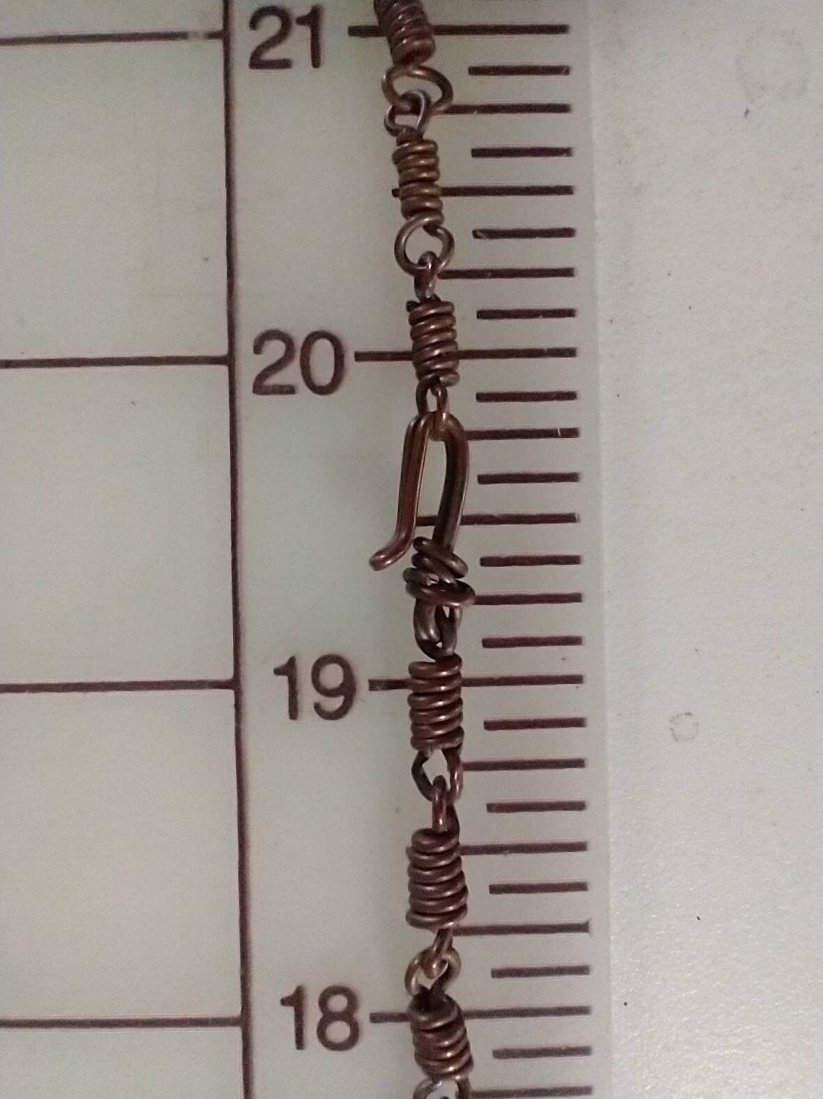 Unique Copper Heavy 18 Inch Chain Necklace Wrapped Links - Etsy