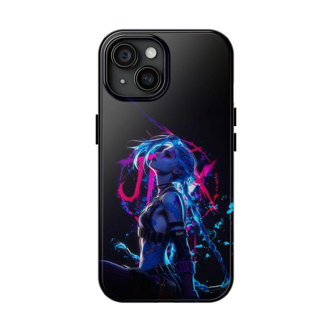 Jinx Arcane Anime Cyberpunk Neon Style Phone Case, Feel Jinx Power ...