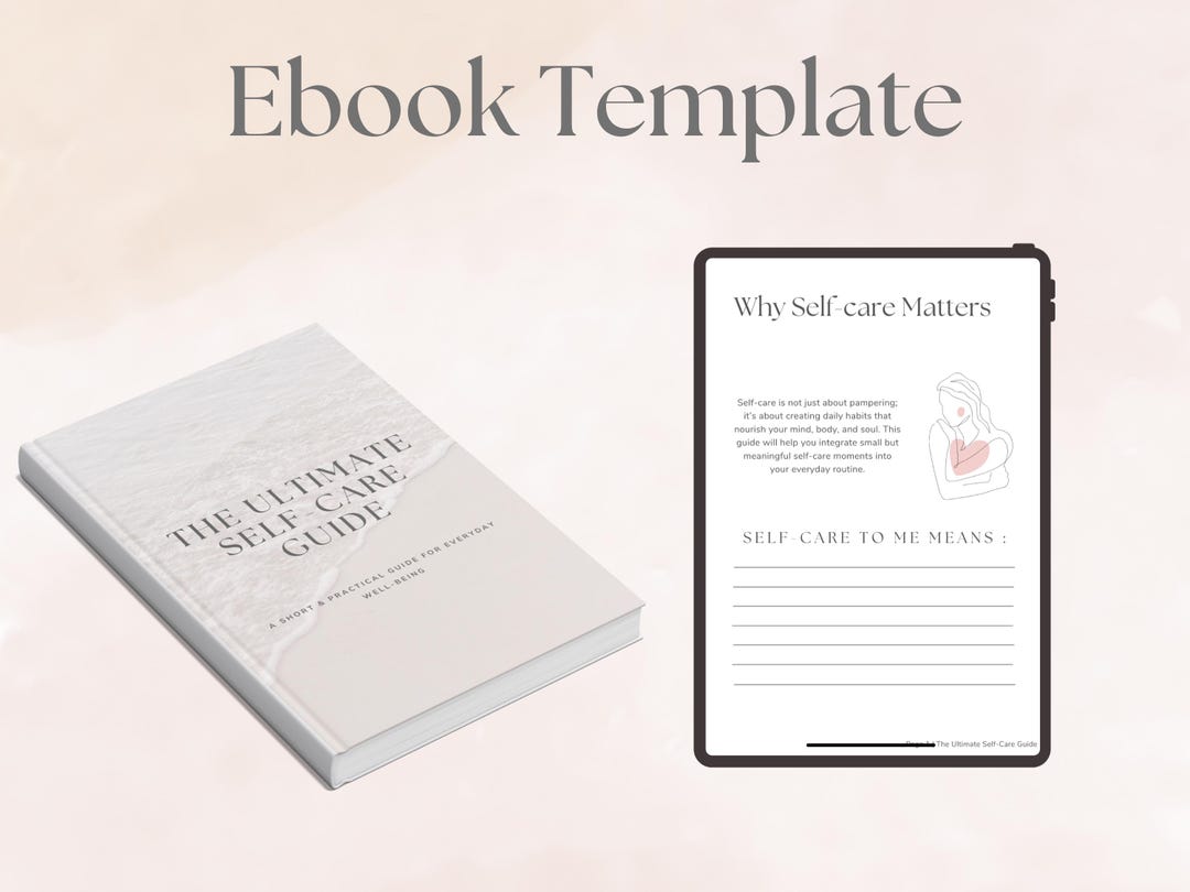 Self-care Ebook Canva Template | Editable Digital Self-improvement ...