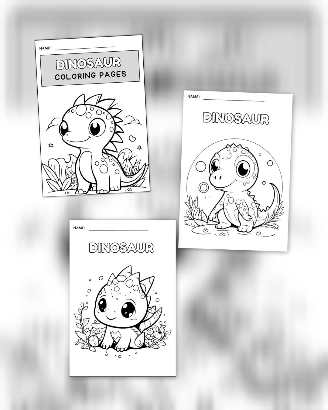 Dinosaur Coloring Pages | Kids Printable Coloring Book | Fun Activity ...