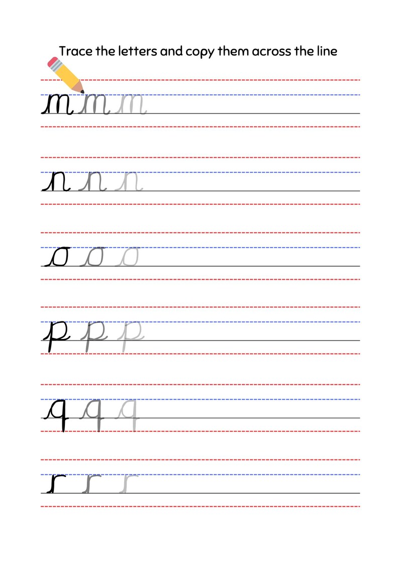 ABC Letter Tracing Worksheet: Kids Handwriting Practice (PDF) - Etsy