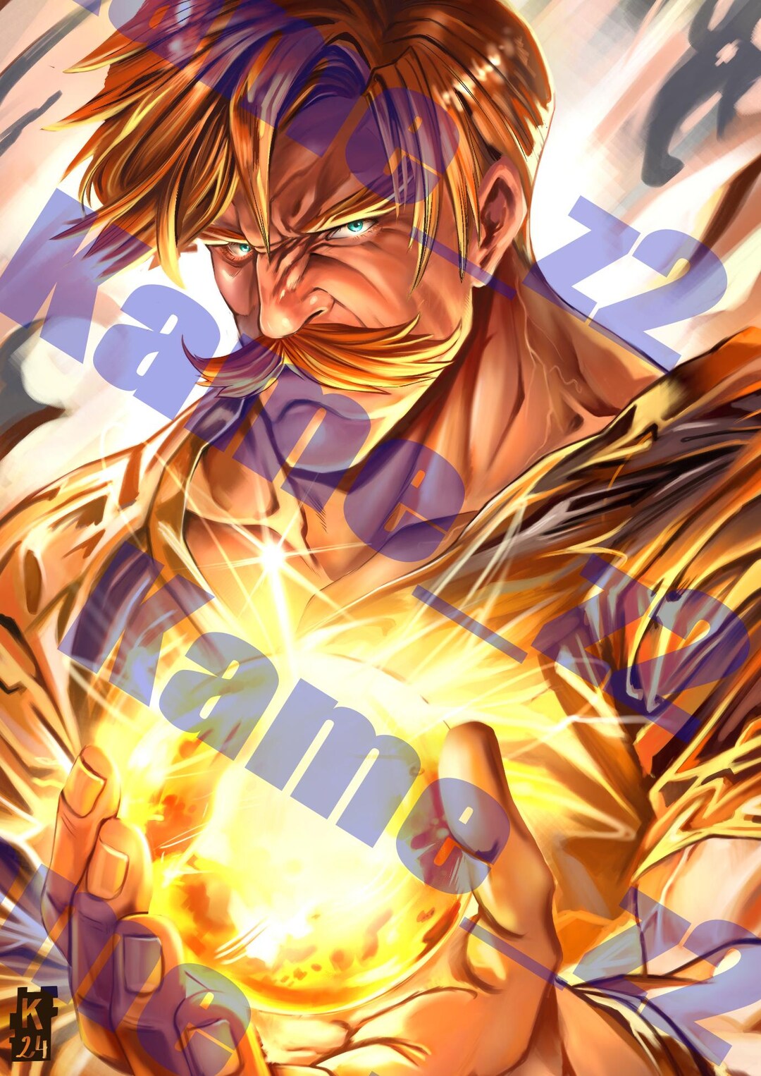 Escanor A3 - A4 - A5 Print - Nanatsu No Taizai Fan Art - 7 Deadly Sins ...