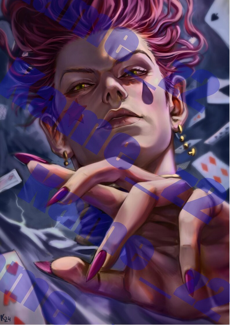 Hisoka Hxh Print – Hunter X Hunter Fanart – Decorative Anime Poster ...