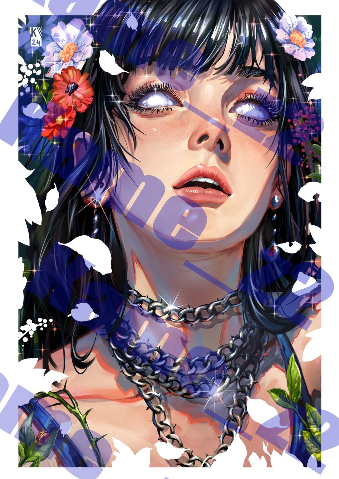 Hinata Print – Anime Illustration | Manga Decorative Print | Naruto Fan ...