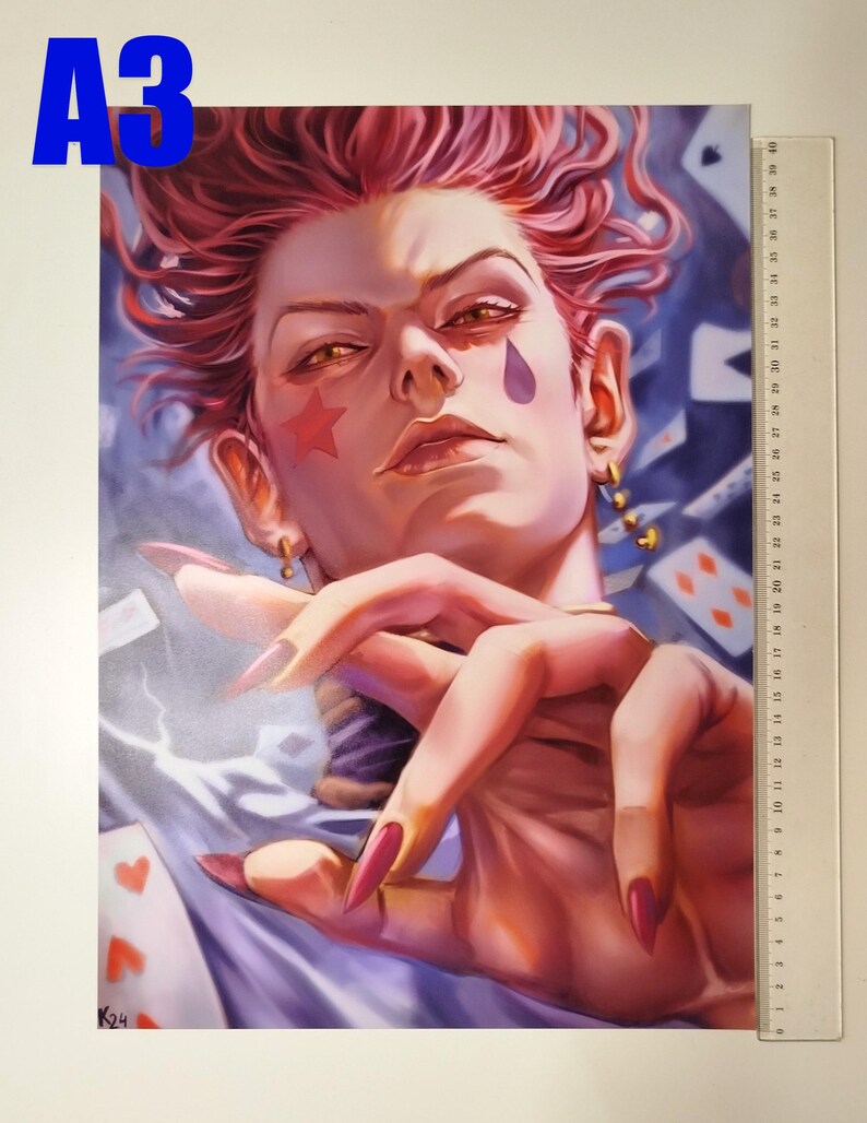 Hisoka Hxh Print – Hunter X Hunter Fanart – Decorative Anime Poster ...