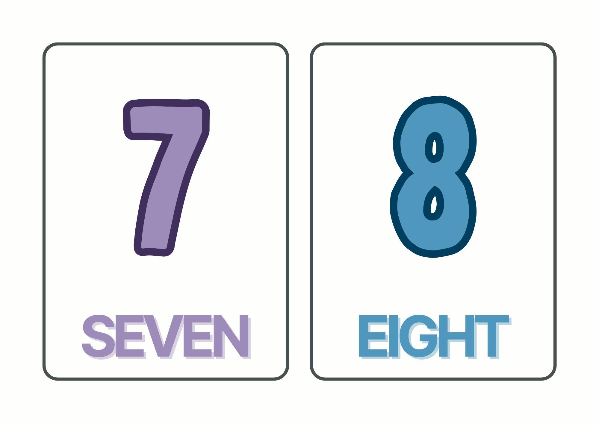Number Flashcard / Numbers Flashcard / Children Flashcard / Kids ...