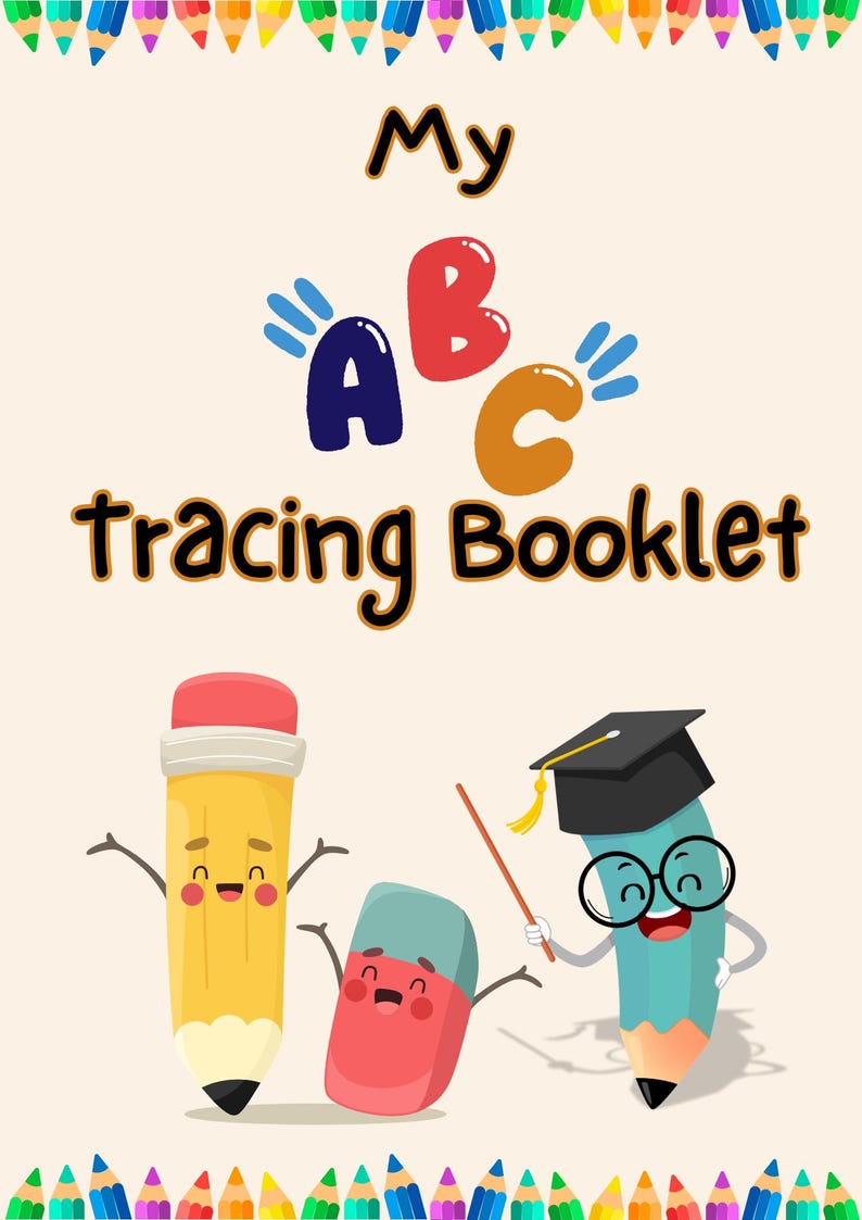 Alphabet Tracing Booklet for Preschool / Letter Tracing Worksheet ...