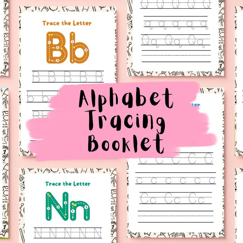 Alphabet Tracing Booklet for Preschool / Letter Tracing Worksheet ...