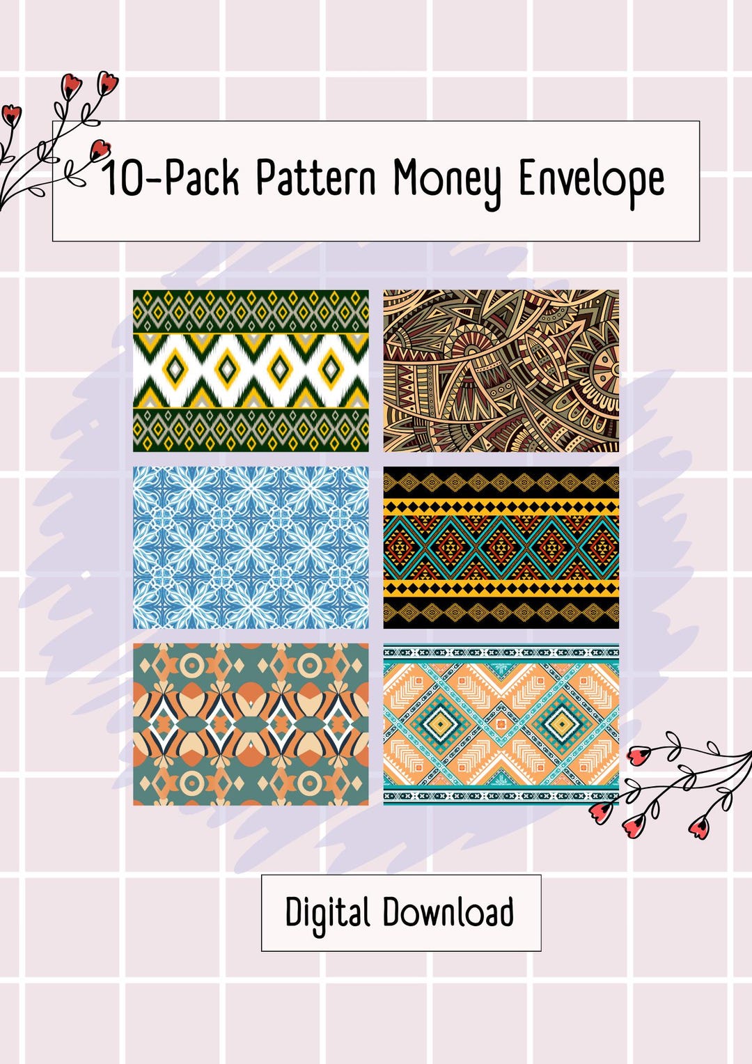 DIY Money Envelope / Pattern Envelope / Batik Pattern / Simple and ...