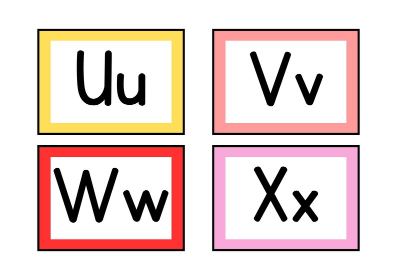 Alphabet Flashcard / Uppercase Flashcard / Lowercase Flashcard / Cute ...