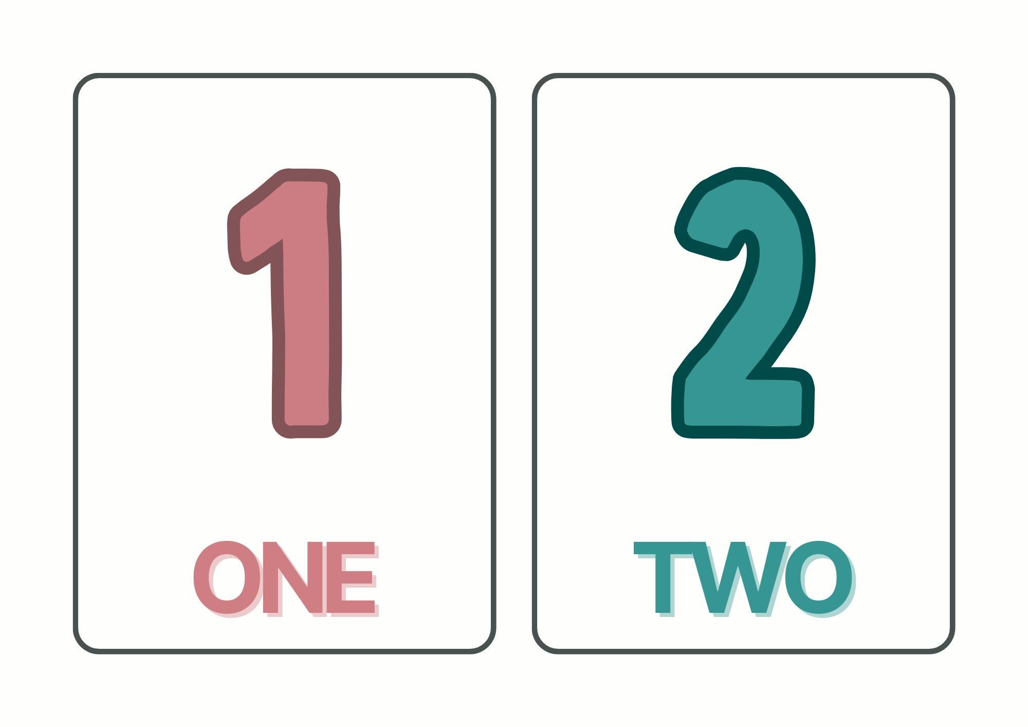 Number Flashcard / Numbers Flashcard / Children Flashcard / Kids ...