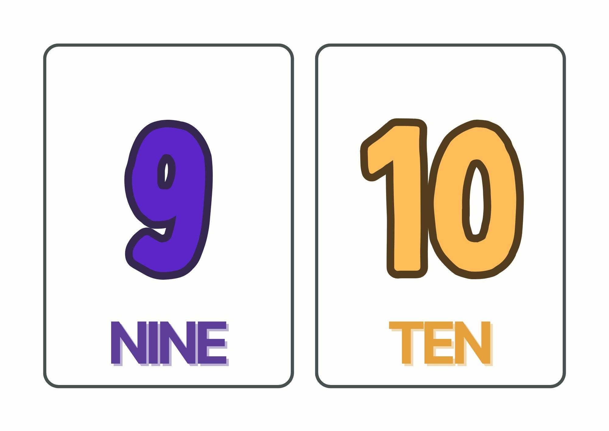 Number Flashcard / Numbers Flashcard / Children Flashcard / Kids ...