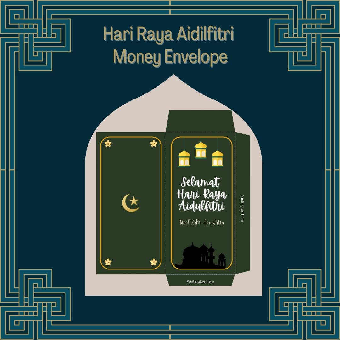 Eid Money Envelope | Hari Raya Envelope | Idulfitri / Aidilfitri ...