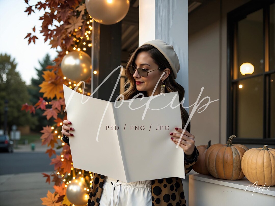 Fall Business Newspaper Mockup, Large Newspaper Canva Mockup, A4 ...