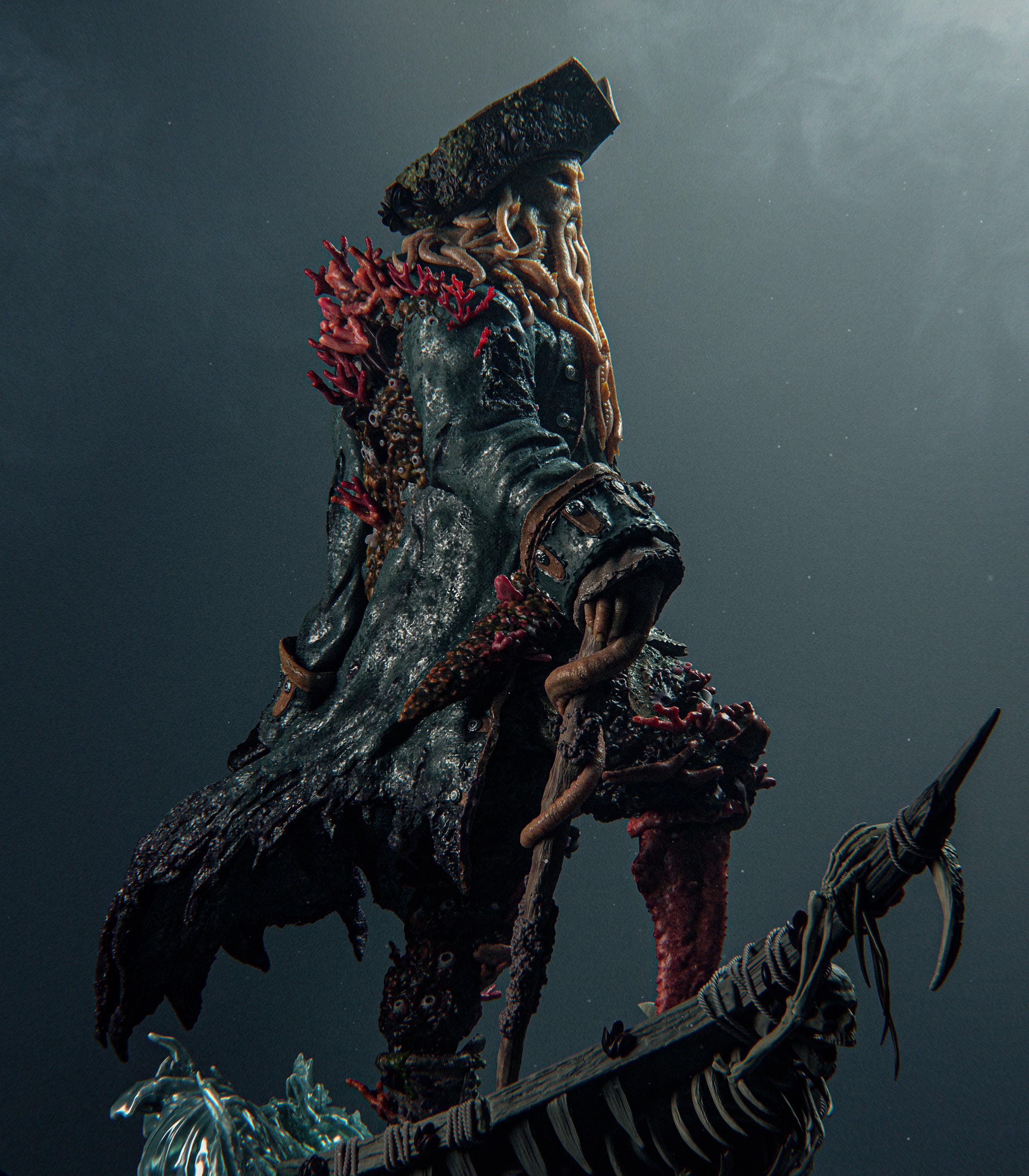 Davy Jones | PAINTED Figure or UNPAINTED Model Kit | 3dprinted ...