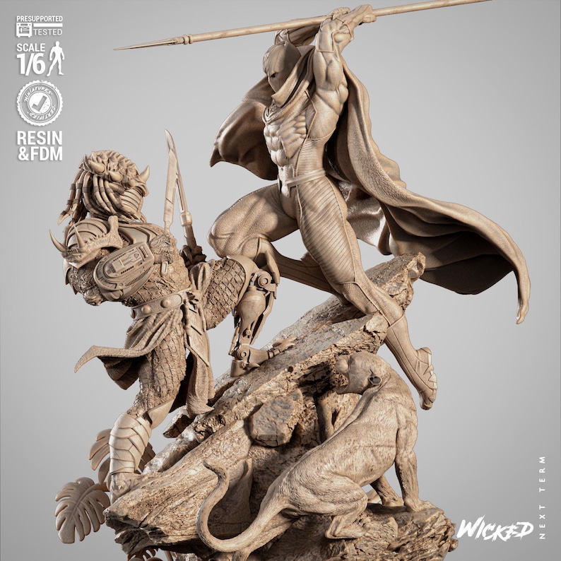 Black Panther Vs Predator Scale Model Kit - Etsy Australia