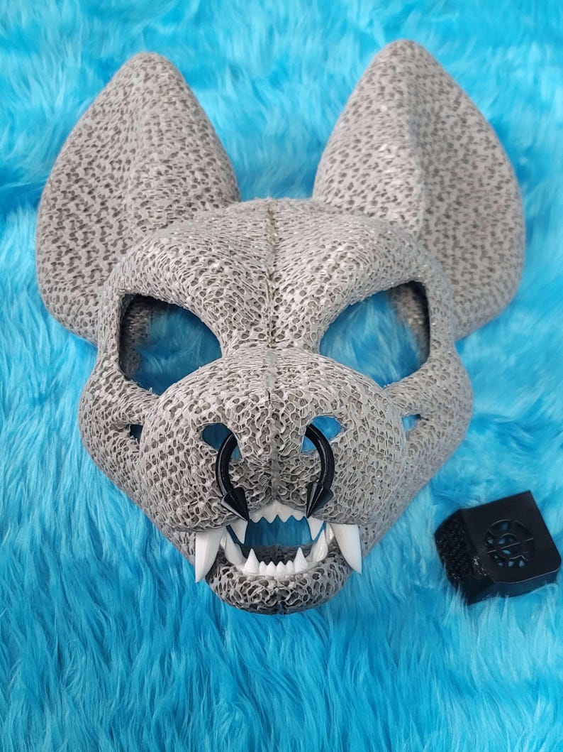 CUSTOM TPU 3D Printed Fursuit Head Base Cute Cosplay Furry Accessories ...