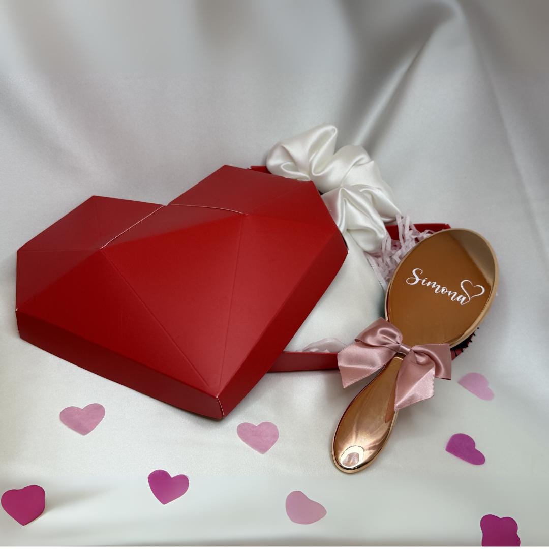 Silky Satin Gift Box – Personalized Hairbrush, Silk Pillowcase ...