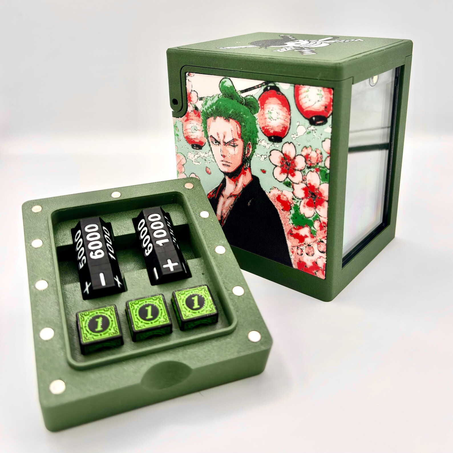 Roronoa Zoro Deck Box | One Piece TCG | Magnetic Leader Display ...
